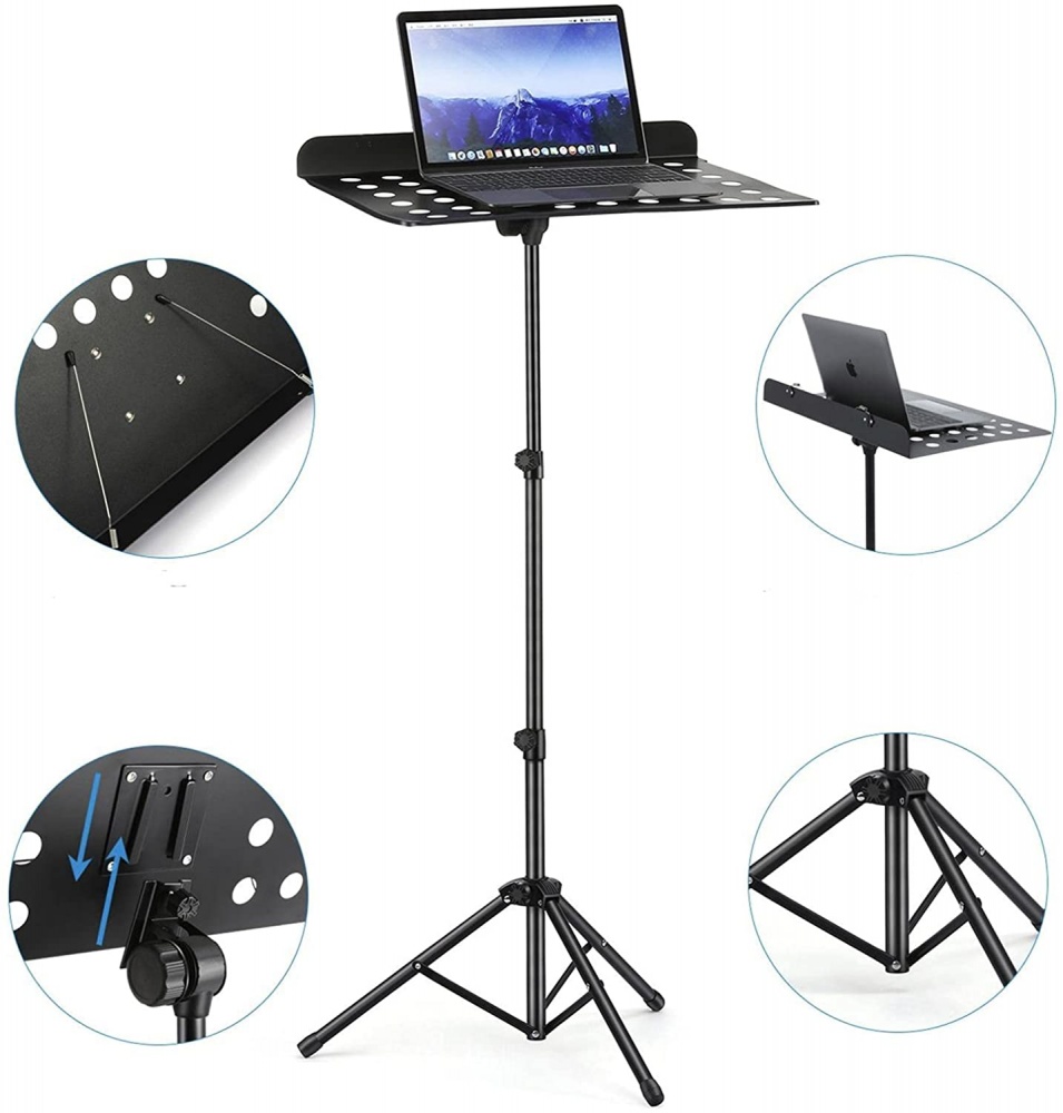 Foldable Heavy Duty Music Stand Adjustable Height Portable Tripod With ...